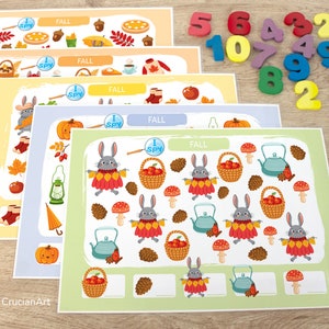I Spy Fall Counting Activity. Autumn I Spy Printable Worksheets ...