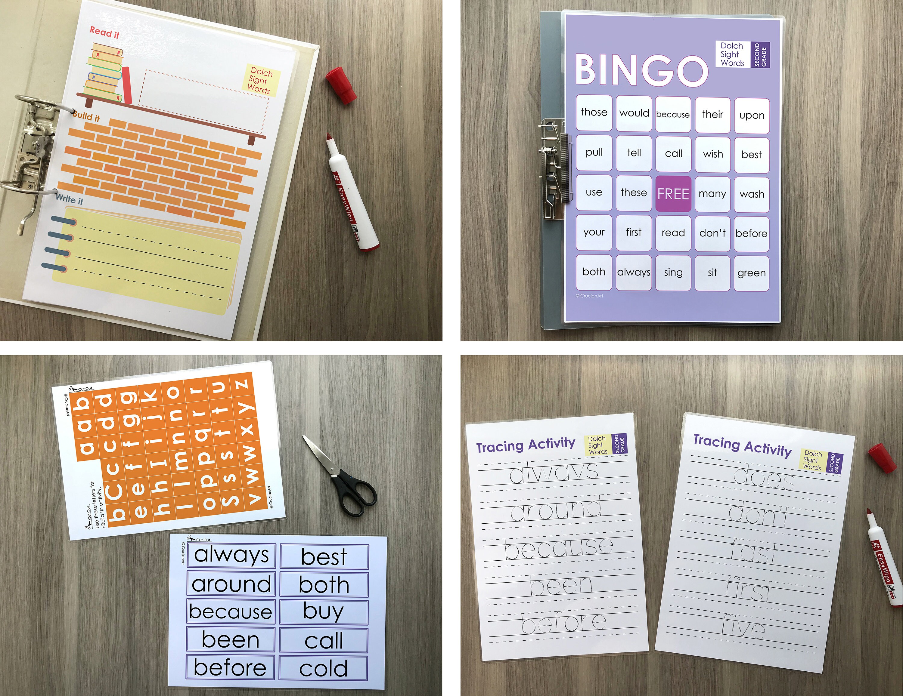 2nd Grade DOLCH Sight Words. Printable Second Grade Dolch Sight Word ...