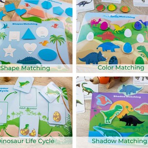 Dinosaur Busy Book: Preschool Printable Activity Book, Homeschool ...