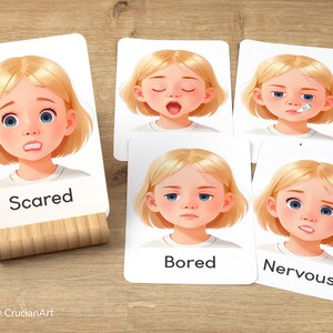 Emotion Flash Cards. Printable Girly Flashcards: Explore Feelings ...