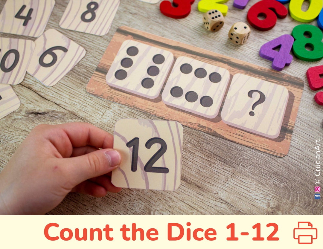Count the Dice Number Activity. Preschool, Pre-k, Kindergarten ...