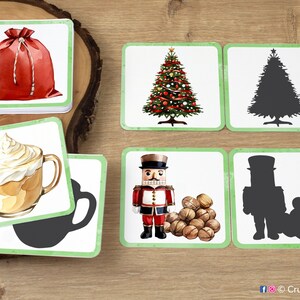 Christmas Shadow Matching Activity: Printable Match Cards for Toddlers ...