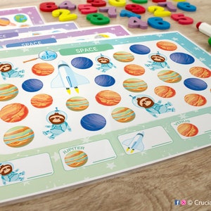 I Spy Space Counting Activity. Solar System Planets Printables Count to ...
