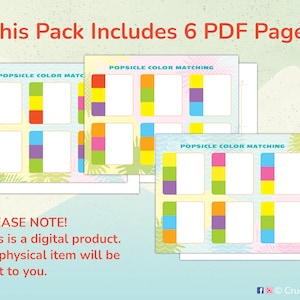 ICE CREAM Color Matching Printable Activity. Popsicle Colors Learning ...