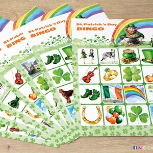St. Patrick Day Bingo Game: Printable Preschool, Kindergarten, Toddler ...