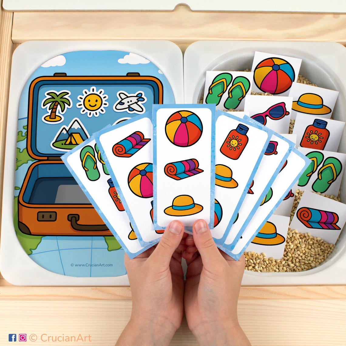Let’s Pack a Suitcase Flisat Insert: Matching Activity for Sensory ...