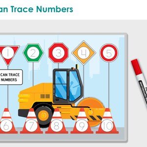 Construction Vehicles Numbers 1-10 & Counting Printable Busy Book ...