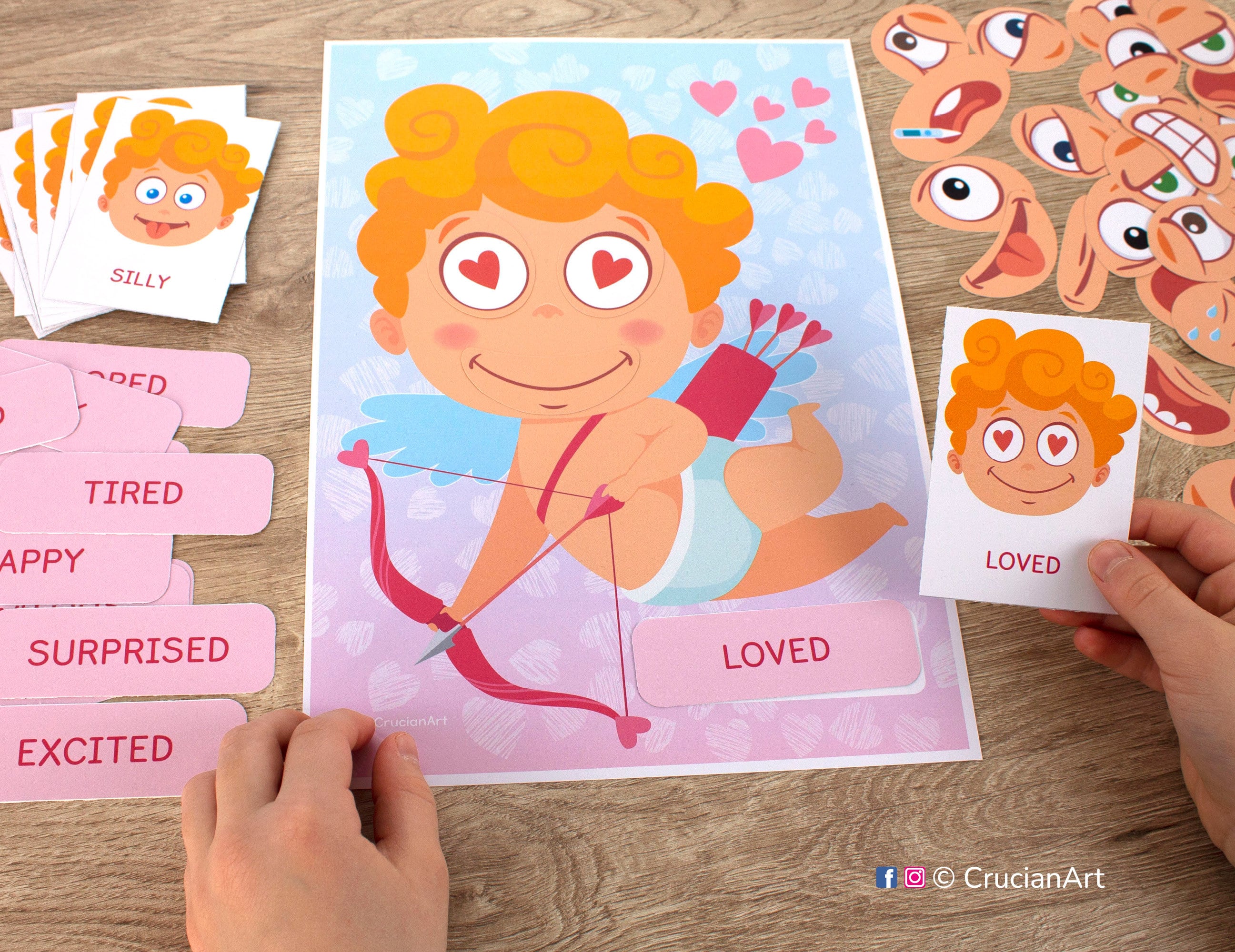 CUPID Emotions and Feelings. Valentine's Day Printable - Etsy