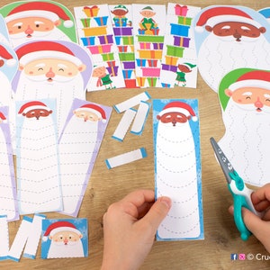 Santa’s Beard Cutting Activity. Christmas Scissor Skills Printable ...