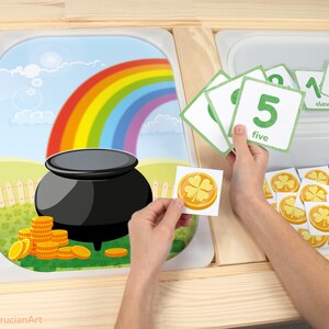 Leprechaun's Pot of Gold Counting Activity: Rainbow and Gold Coins ...
