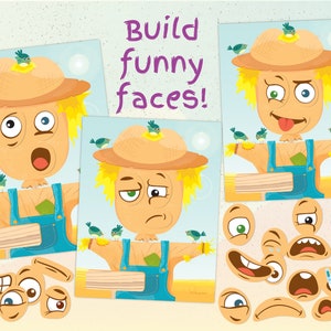 Scarecrow Emotions and Feelings Fall Printable Activity. Autumn Toddler ...