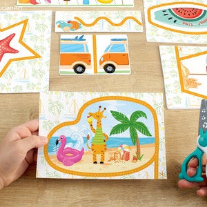 Summer Cutting Practice: Printable Scissor Skills Activities for Fine ...