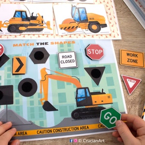 Construction Trucks and Vehicles Busy Book Bundle: Printable Toddler ...