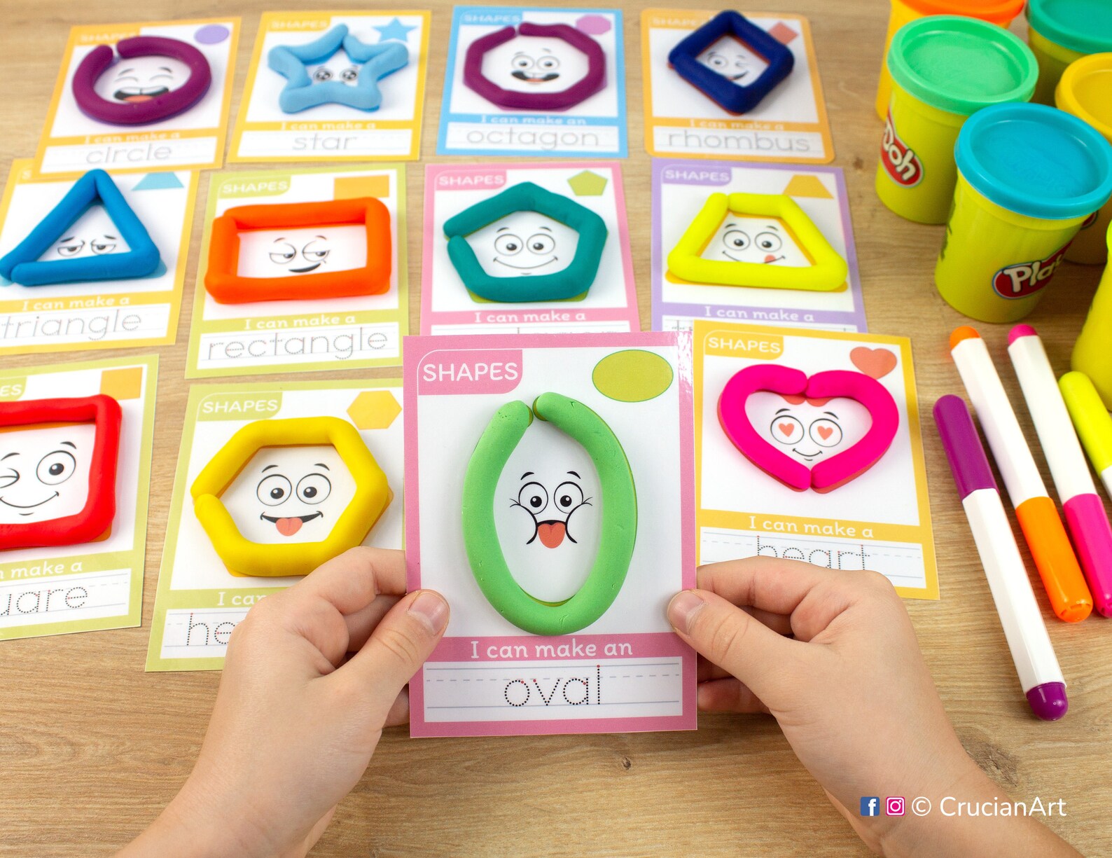Shapes Play Dough Mats. Printable Playdough Activity. Toddler Preschool ...