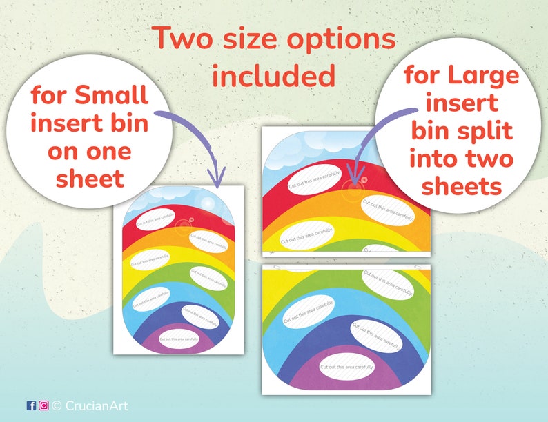 Flisat Insert Growing Bundle: Set of Printable Templates for Sensory ...