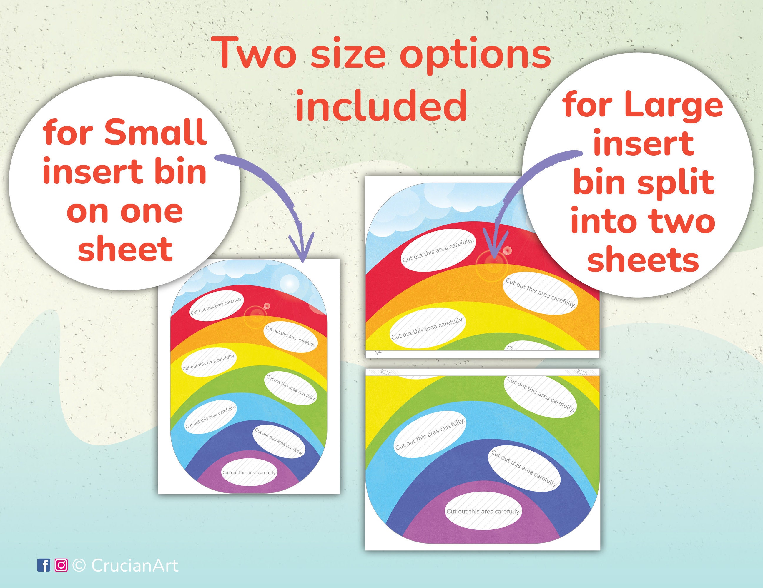 Flisat Insert Growing Bundle: Set of Printable Templates for Sensory ...