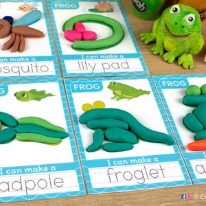 Life Cycle of a Frog Playdough Mats: Printable Play Dough Activity for ...