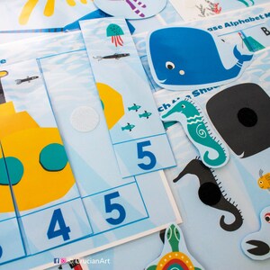 Ocean Animals Printable Busy Book. Under the Sea Learning Quiet ...