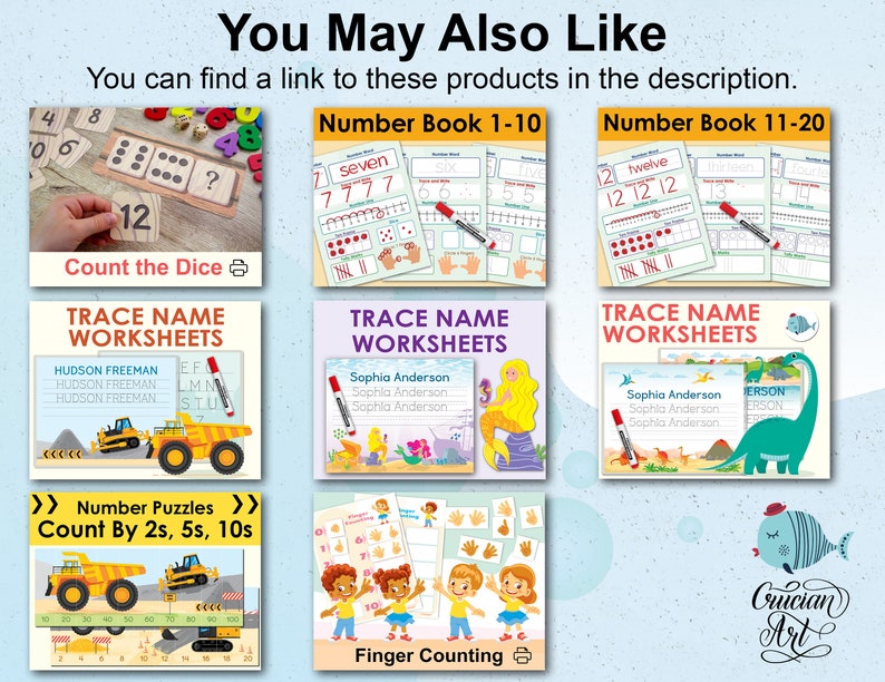 Finger Counting Printable Activity. Number Match Toddler and | Etsy