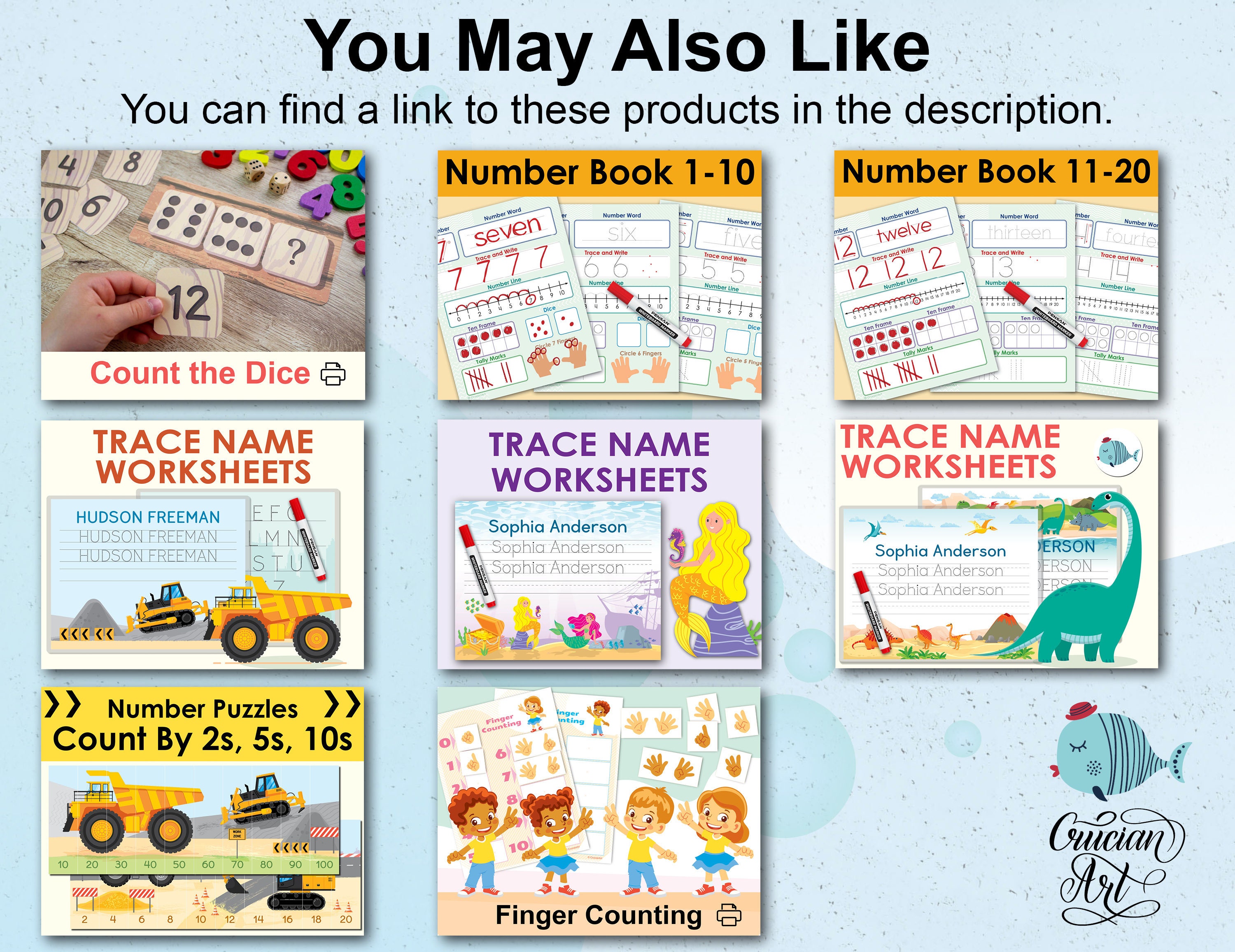 Finger Counting Printable Activity. Number Match Toddler and Preschool ...