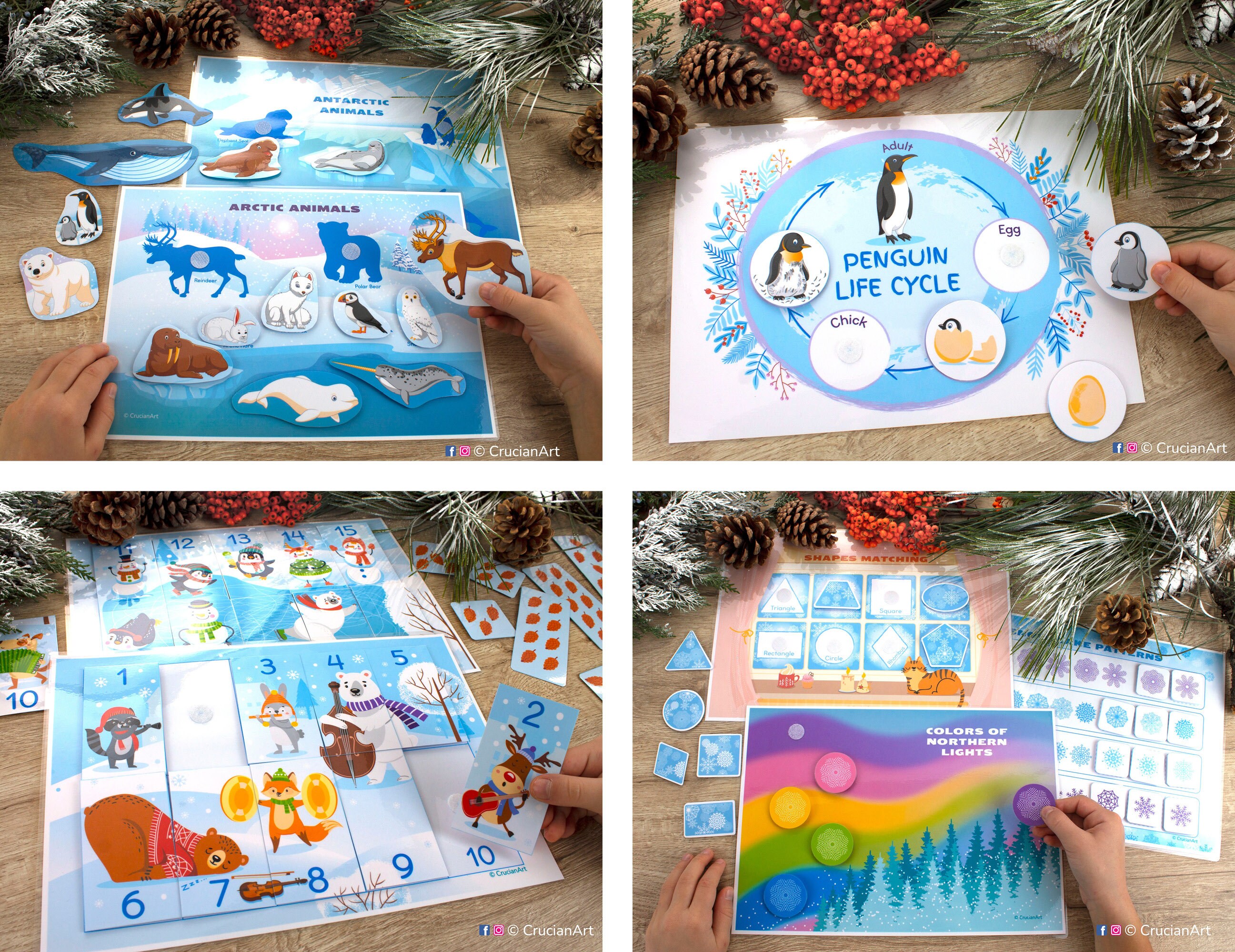 Four Seasons Bundle: Fall, Winter, Spring & Summer Busy Book. Preschool ...