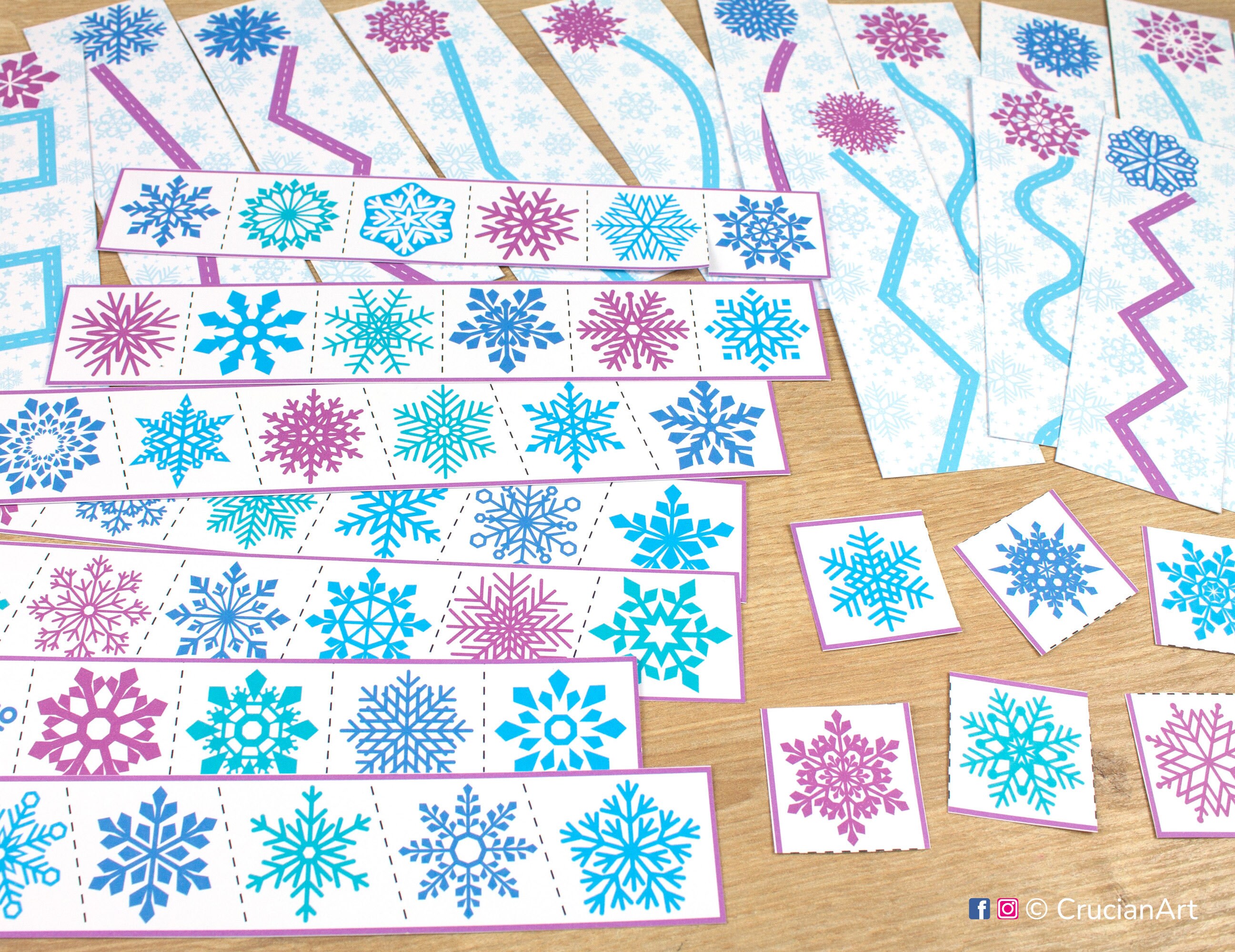 SNOWFLAKES Scissor Strips. Winter Unit Scissor Skills Activity ...