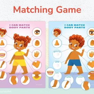 African American Body Parts and Face Parts Printable Activity. Human ...