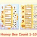 Honeybee Number 1-10 Match Printable Worksheet. Honey Bee Toddler and ...