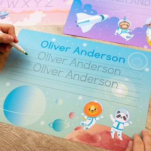 SPACE Custom Name Tracing Worksheet. Printable Personalize Trace Name ...