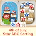 4th of July ABC Star Flisat Insert: Independence Day Printable Template ...