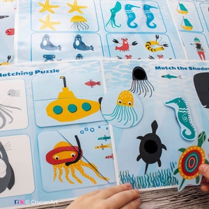 Ocean Animals Printable Busy Book. Under the Sea Learning Quiet ...