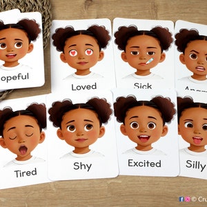 Emotion Flash Cards. Printable Girly Flashcards: Explore Feelings ...