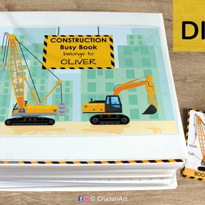 Construction Trucks and Vehicles Busy Book Bundle: Printable Toddler ...