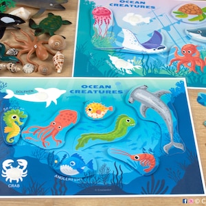 Under the Sea Matching Activity. Ocean Animals Learning Busy Book Page ...