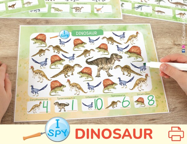Dinosaur Bones Fossil Match Toddler / Child Activity // DIY Printable ...
