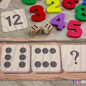Count the Dice Number Activity. Preschool, Pre-k, Kindergarten ...