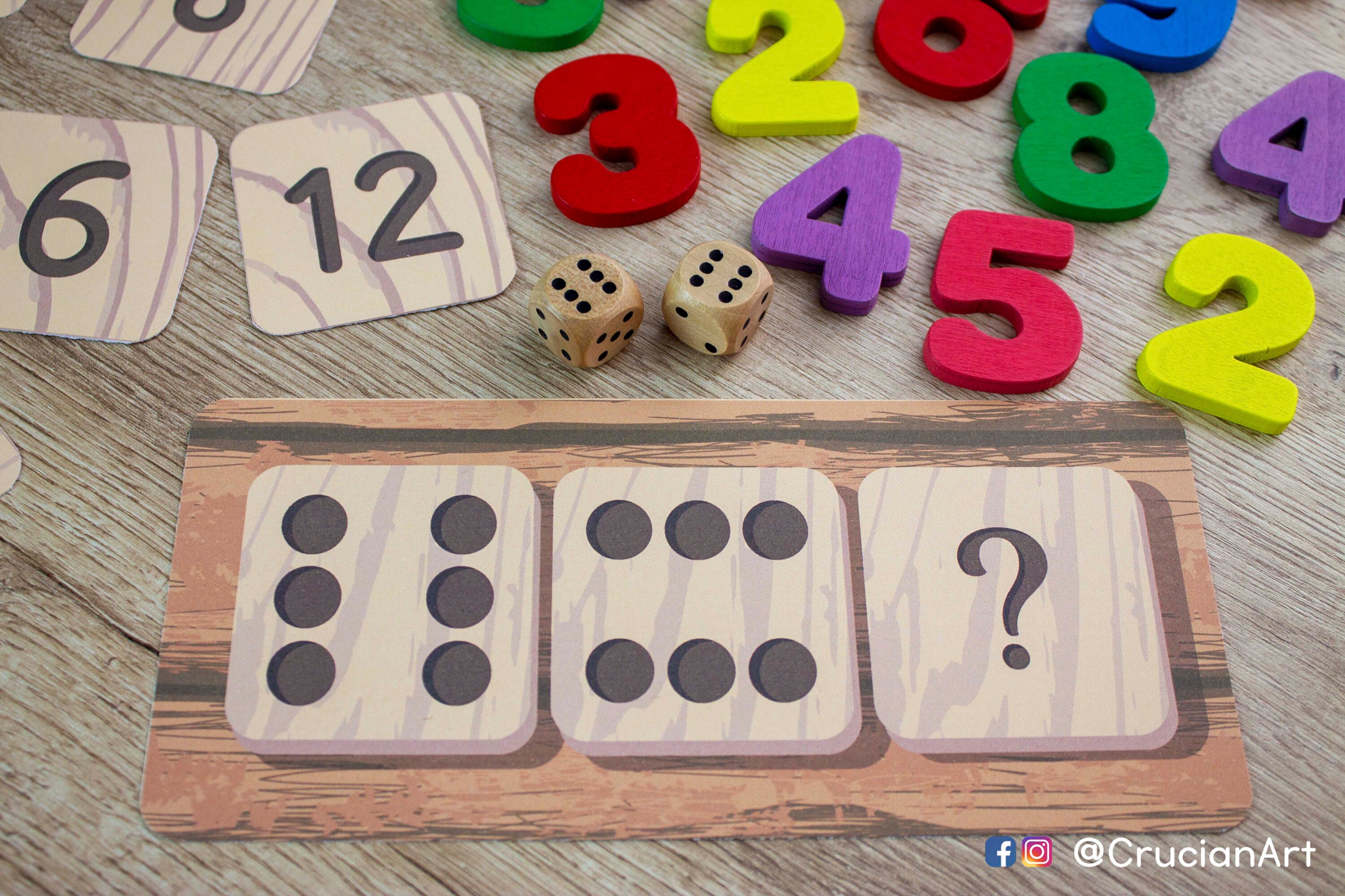 Count the Dice Number Activity. Preschool Pre-k Kindergarten | Etsy