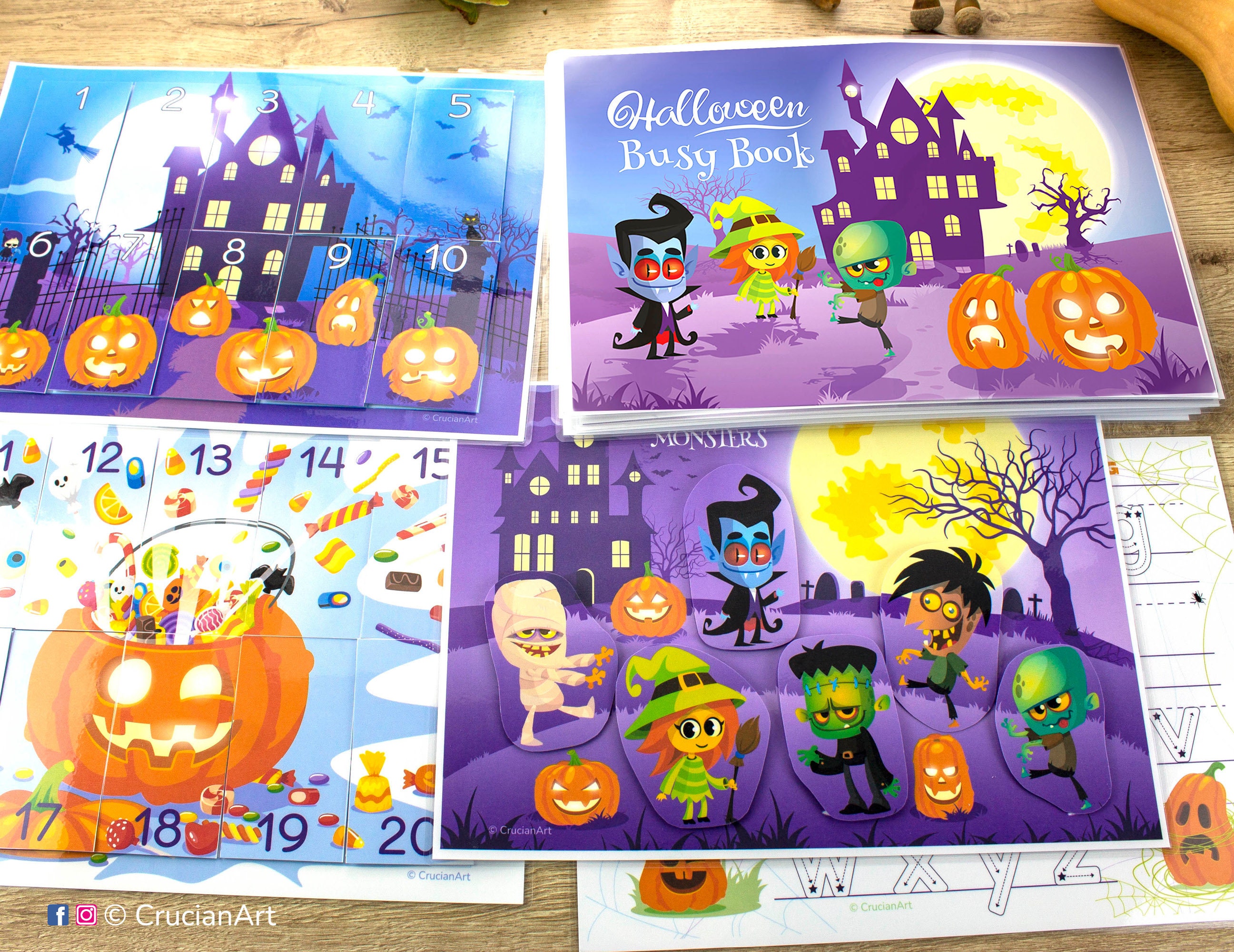Halloween Busy Book: Preschool Printable Activity Book, Preschool ...