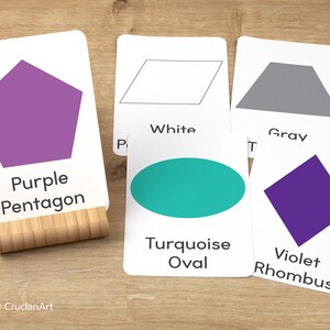 Shapes and Colors Flashcards: Toddler Visual Cards, Preschool Learning ...