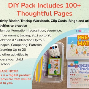 PRE-K MATH Printable Bundle. Prekindergarten Learning Binder. Preschool ...