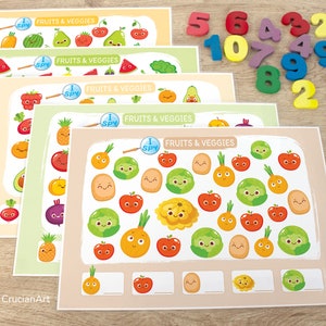 Fruits & Veggies I Spy Activity. Fruit and Vegetables Printable ...