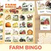Farm Themed Bingo Game: Printable Preschool, Kindergarten, Toddler ...