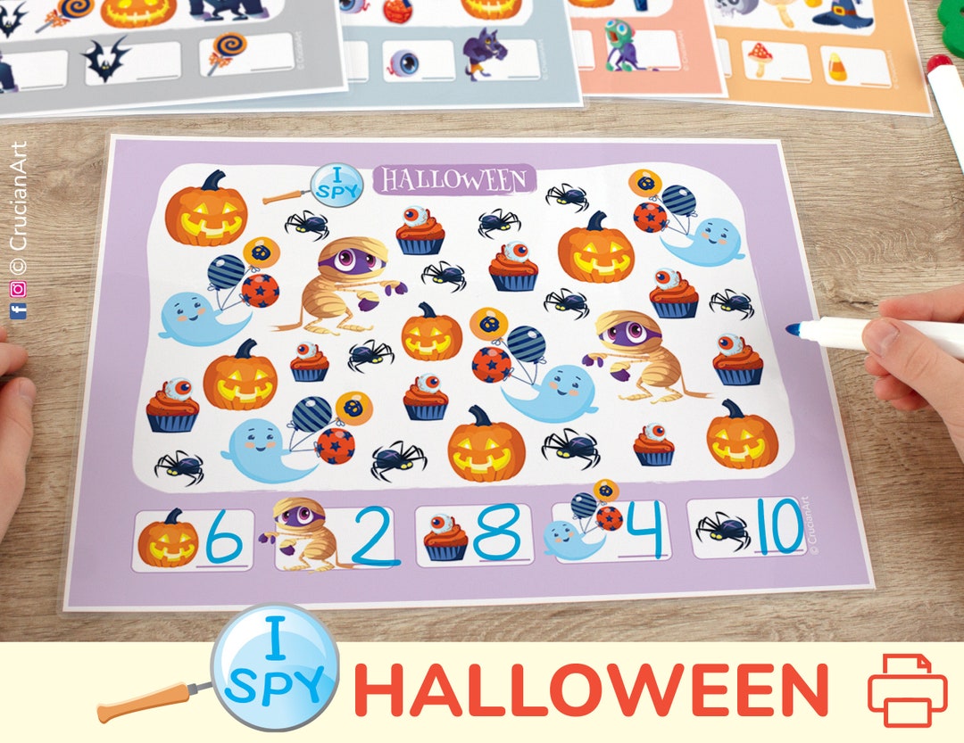 I Spy Halloween Counting Activity. Fall I Spy Activity Sheet. Autumn ...