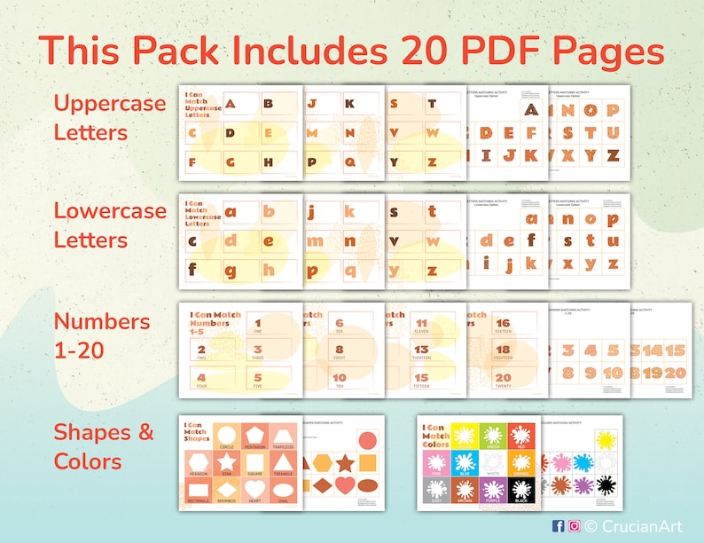 Alphabet Numbers Colors Shapes Toddler Matching Busy Book. - Etsy