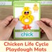 Life Cycle of a Chicken Playdough Mats: Printable Play Dough Activity ...