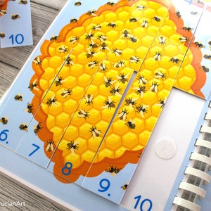 Honey Bee Preschool Printable Busy Book. Honeybee Activity. Pre-k ...