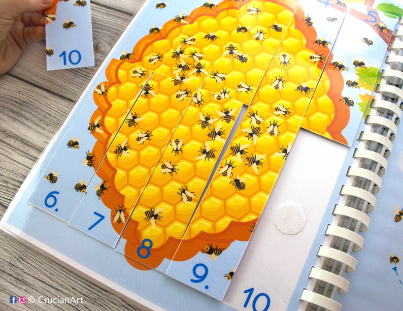 Honey Bee Preschool Printable Busy Book. Honeybee Activity. - Etsy