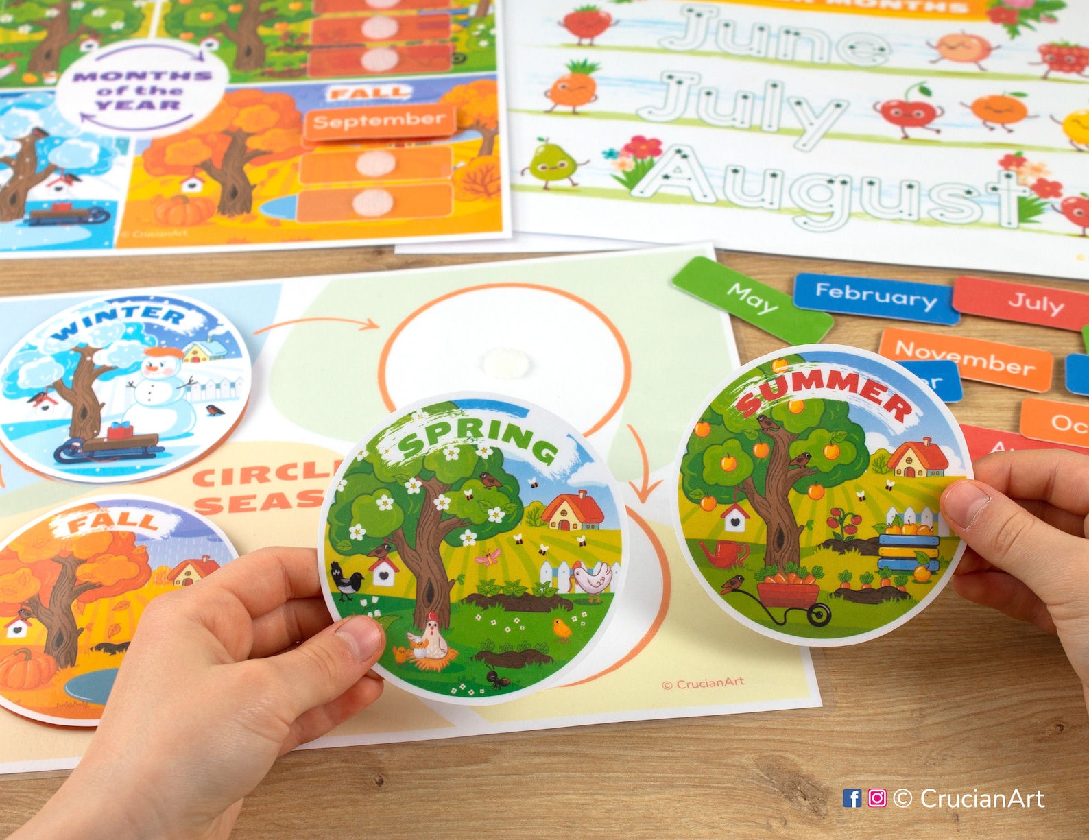 Months of the Year & Circle of Seasons Printable Activities. Homeschool ...