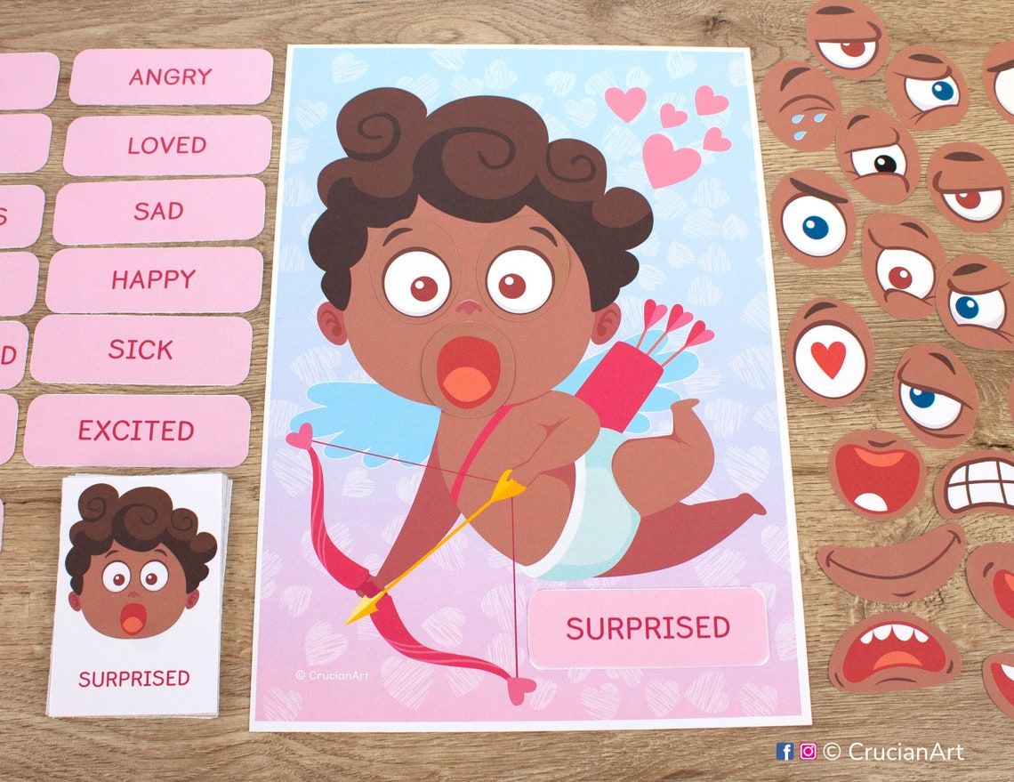 CUPID Emotions and Feelings. Valentine's Day Printable - Etsy