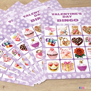 Valentine's Day Bingo Game: Printable Preschool, Kindergarten, Toddler ...